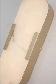 Searchlight 11138GO Nástěnné LED svítidlo OPALINE MARBLE IP44, ZLATÉ 35cm