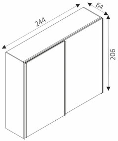 MARIDEX SKŘÍNĚ Šatní skříň - LUX 7, matná bílá/lesklá fialová