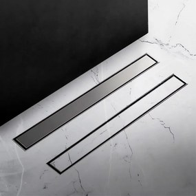 Rea NEOX Superflow, odtokový sprchový žlab 90 cm, broušená ocel, REA-G2708