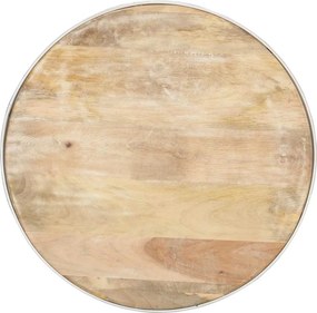 Konferenční stolek bílý 68x68x36 cm masivní mangovníkové dřevo 321932