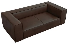 Tmavě hnědá kožená pohovka 212 cm Madame – Windsor &amp; Co Sofas