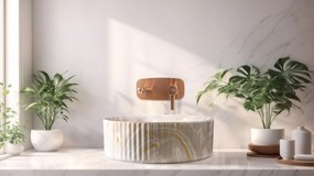 Invena Trend, podomítková umyvadlová baterie, měděná matná, INV-BP-02-U14-V