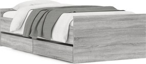 vidaXL Rám postele se zásuvkami 75 x 190 cm Small Single [3207390] Barva: Bílá