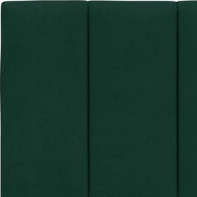 Postel s matrací Hanko tmavě zelená 200 x 200 cm samet 3208619