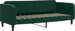 Válenda s přistýlkou a zásuvkami tmavě zelená 80 x 200 cm samet 3197130