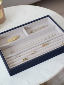 Krabička na šperky Stackers se 4 přihrádkami classic šedo-mátová