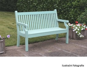 Kondela Dřevěná zahradní lavička, neo mint, 150 cm, KOLNA