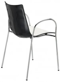 Scab Plastová židle ZEBRA BICOLORE P Barva podnože antracitová podnož (RAL 7016) Barva plastu Scab Bílá/antracit 2610