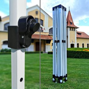 BRIMO Párty stan 3x4,5m - bez 3 stěn - Zelená S. Ocel eco