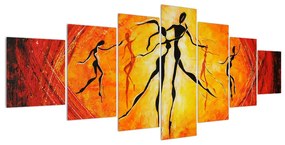 Orientální obraz tančících osob (210x100 cm)
