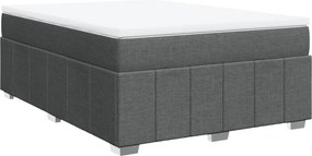Box spring postel s matrací tmavě šedý 140 x 190 cm textil 3285471