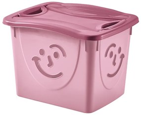 SMILE BOX na hračky růžová