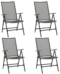 Skládací síťované židle 4 ks, ocel, antracit 310153