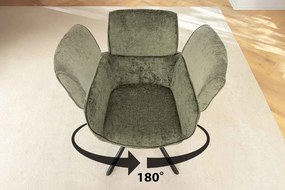 Designová otočná židle Parthenia zelená