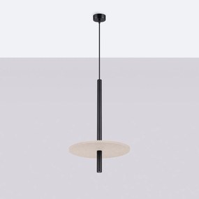 Sollux Lighting Závěsná lampa FELTRO 1 černá/béžová