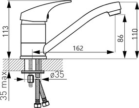 Ferro One - Umyvadlová stojánková baterie vysoká, chrom, BFO2A