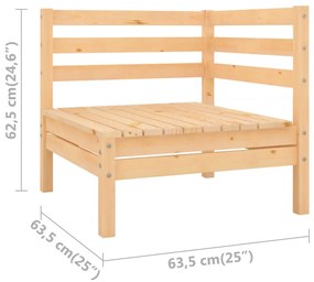 vidaXL Marketos Zahradní rohová pohovka masivní borové dřevo