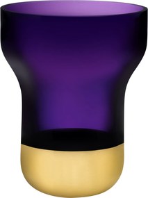 Váza Contour se zlatým podstavcem 25 cm fialová