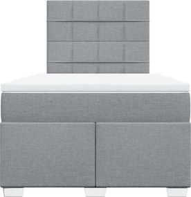 Box spring postel s matrací světle šedá 120x190 cm textil 3292727