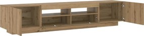 TV stolek s LED dub artisan 200x35x40 cm kompozitní dřevo 3329166