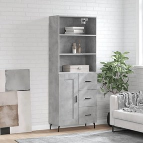 Skříň highboard betonově šedá 69,5x34x180 cm kompozitní dřevo 3190041