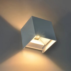 Solight LED venkovní nástěnné osvětlení Parma, 6W, 360lm, 10-110°, bílá