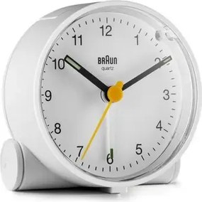 Braun BNC001 bílá / Klasický budík / Analogový / 1x AA baterie