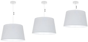 Závěsné svítidlo Gaja, 1x světle šedé textilní stínítko, (fi 44cm), w
