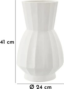 Váza Glint Pot 41 cm bílá