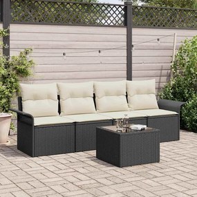 Set pohovek 5 ks Černá polyratan 3345227