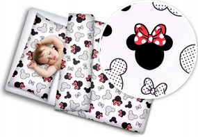 Dětské bavlněné povlečení do postýlky 135x100 cm BABYMAM PREMIUM - Myška Minnie