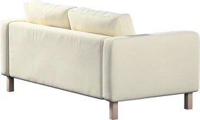 Potah na pohovku IKEA  Karlstad 2-místná, nerozkládací, krátký barva krémová látka lesklé, sametová