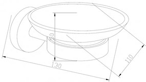Mexen příslušenství, LOFT držák na mýdlo, chrom, 7012639-00