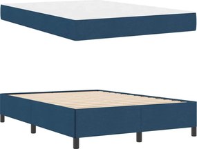 Postel s boxspringem Modrá 140 x 190 cm textil 3398863