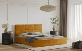 Postel TIVOLI 140x200 zlatá s úložným prostorem