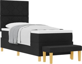 Postel s boxspringem s polštářem Černá 200 x 80 cm textil 3344333