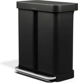 Simplehuman - Odpadkový koš 58 l, matná černá ocel CW2117