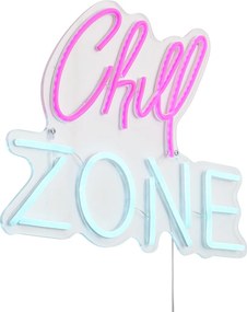Neonové nástěnné světlo růžové s modrou vč. LED - Chill Zone