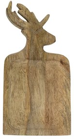 Mísa z mangového dřeva s vyřezávaným jelenem 41cm - 21*41,5*2cm