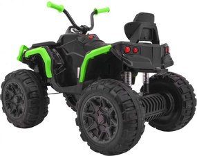 Ramiz Dětská čtyřkolka ATV na baterie černo-zelená + EVA kola + MP3 rádio + LED + pomalý start