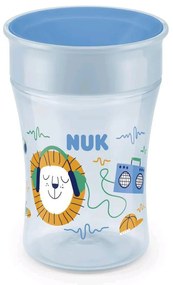 NUK Dětský hrníček Magic s víčkem 360° Modrá