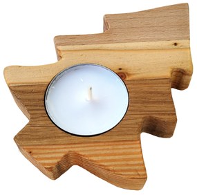 Svícen na 1 čajovou svíčku Dřevo: Kombinace dřev, Tvar: Stromek