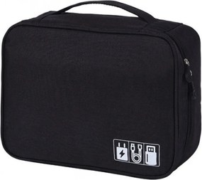 eCarla Cestovní organizér na kabely a elektro zařízení TECHBAG, černý/šedý