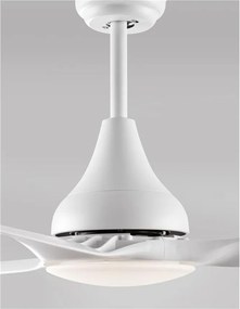 NV 5267301 Stropní ventilátor se světlem SAMOA tělo z oceli matná bílá a sklo 3ABS LED 18W 3000K - NOVA LUCE