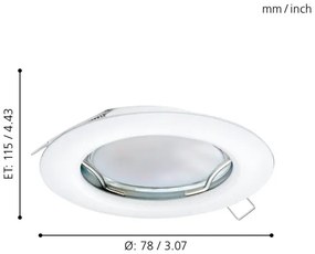 Eglo 94235 - SADA 3x LED Podhledové svítidlo PENETO 3xGU10-LED/3W/230V