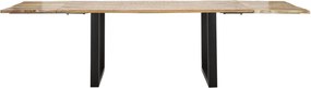 Jídelní rozkládací stůl Edge 180/280 cm z masivu hnědý/černý