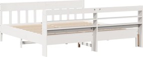 Postel bez matrace bílá 200 x 200 cm masivní borovice 3306994