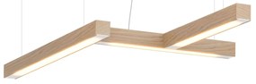 Závěsné světlo LED40 tvar 4, více variant - TUNTO Model: přírodní dub