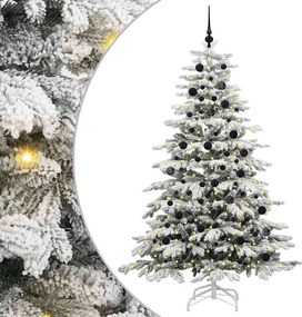 Umělý Skládací Vánoční Strom Bílá 210 cm PE a PVC 3395650