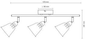 Bodové svítidlo FIONA 3xE14/8W/230V černá